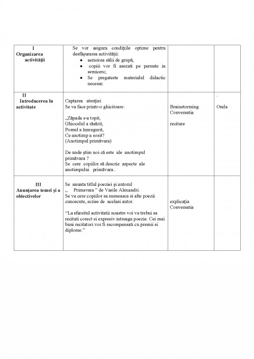 Proiect: Proiect didactic clasa pregătitoare (#282952)