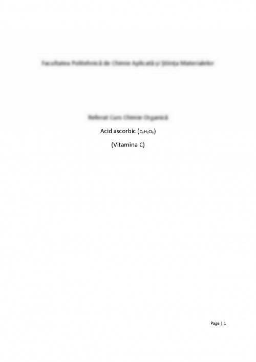 Proiect: Acidul Ascorbic (#283241)