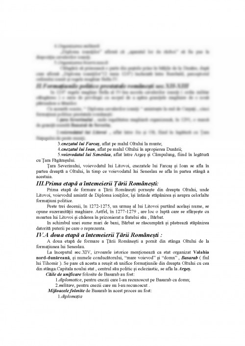 Referat: Formarea Statului Medieval Țara Românească (#284356)