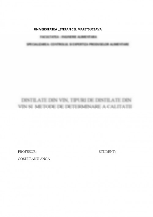 Proiect: Distilate din vin, tipuri de distilate din vin și metode de ...