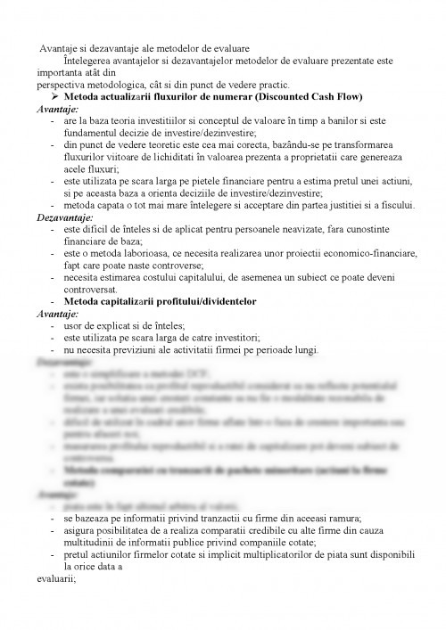 Referat: Avantaje și Dezavantaje ale Metodelor de Evaluare (#285369)