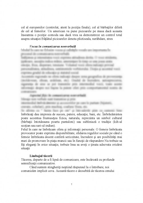 Proiect: Comunicarea non-verbală (#286374)