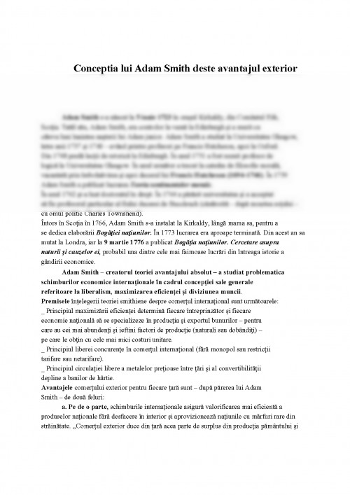 Referat: Concepția lui Adam Smith (#287602)