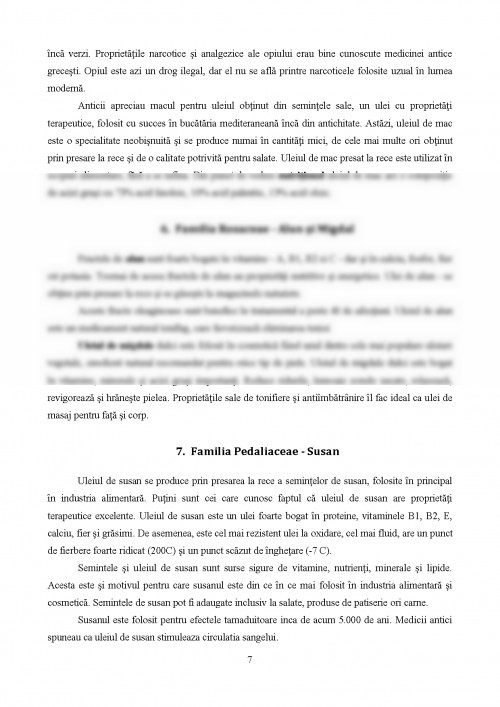 Proiect: Plantele Oleaginoase (#289438)