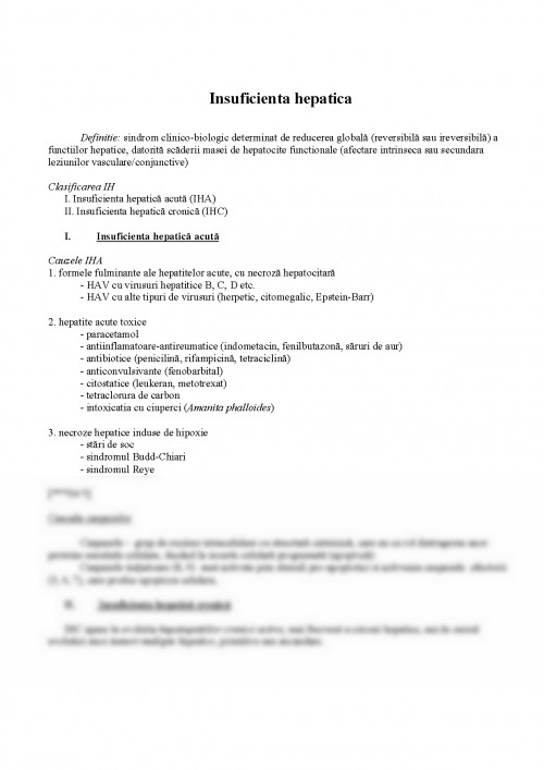 Curs: Insuficiență hepatică (#289595)