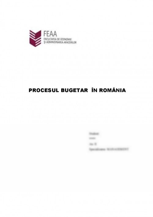 Proiect: Procesul Bugetar Final (#290887)