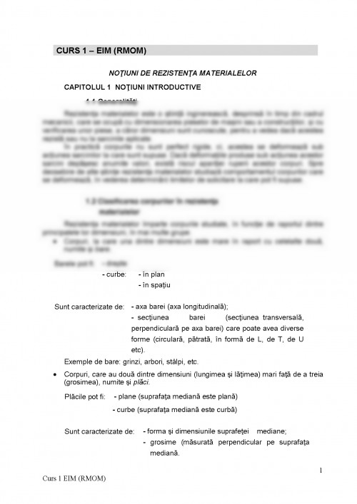 Curs: Noțiuni de Rezistența Materialelor (#294298)