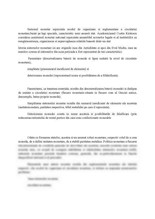 Referat: Sistemul Monetar (#294719)