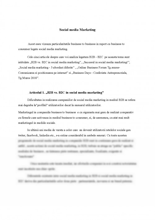 Referat: Social Media Marketing (#295791)