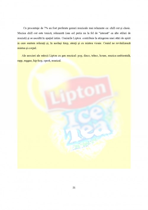 Proiect: Comportamentul consumatorului - Lipton (#296152)