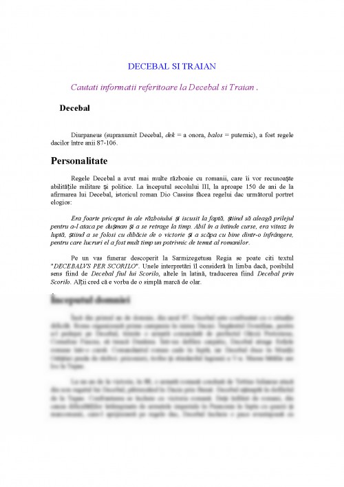 Proiect: Decebal și Traian (#297308)