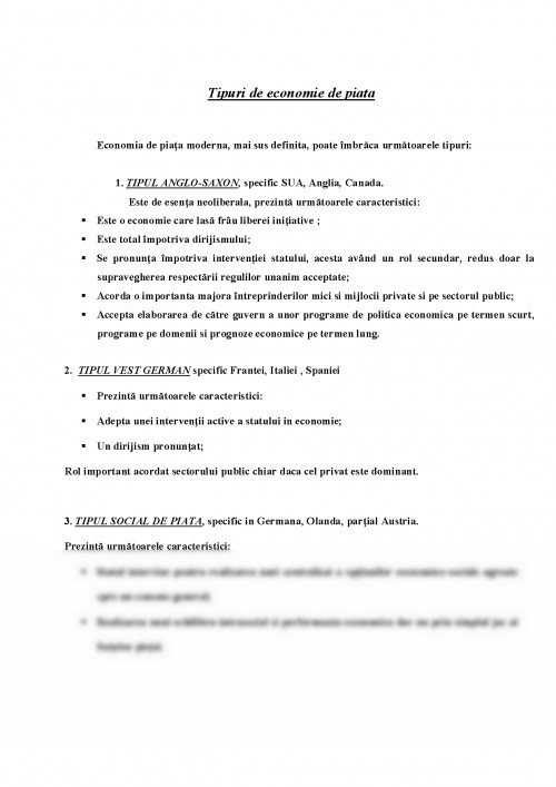 Referat: Tipuri de economie de piață (#298708)