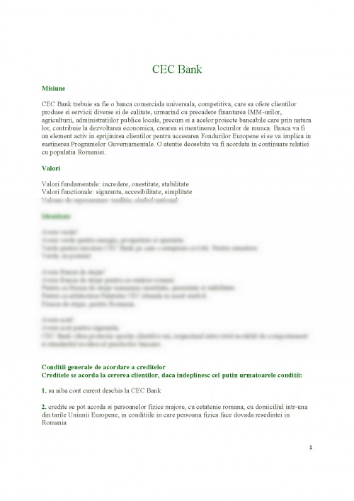 Proiect: CEC Bank (#298937)