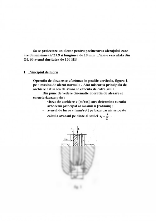 Proiect: Proiectarea unui Alezor (#299421)