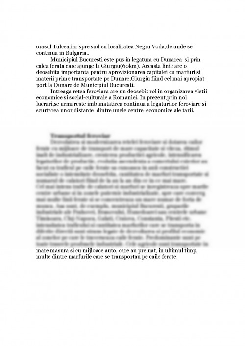 Referat: Transporturile Feroviare (#310736)