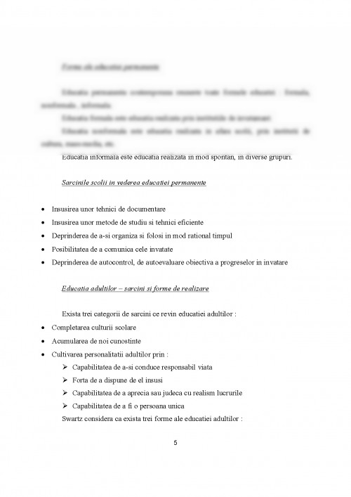 Referat: Educația permanentă (#312202)
