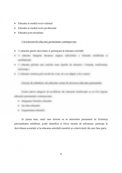 Referat: Educația permanentă (#312202)