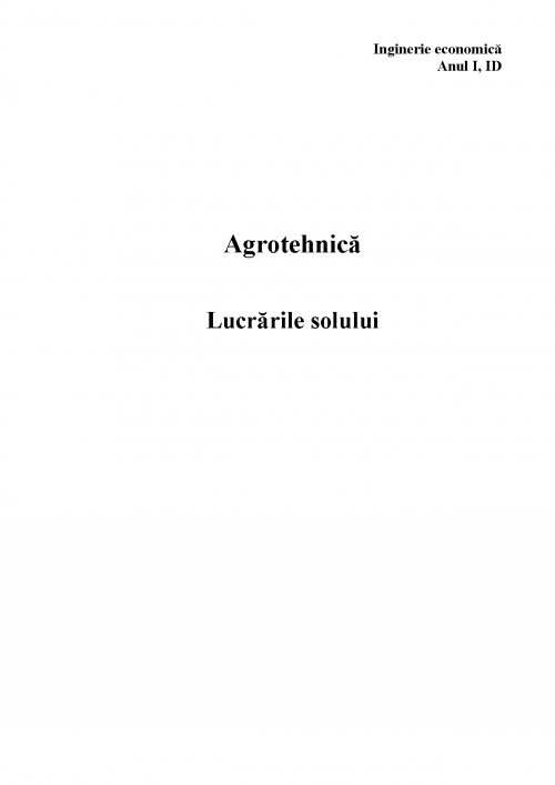 Referat: Lucrările Solului (#313072)