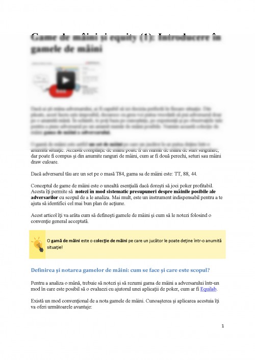 Proiect: Introducere în Gamele de Mâini (#315674)