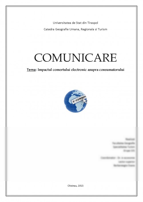 Proiect: Impactul comerțului electronic asupra consumatorului (#315880)