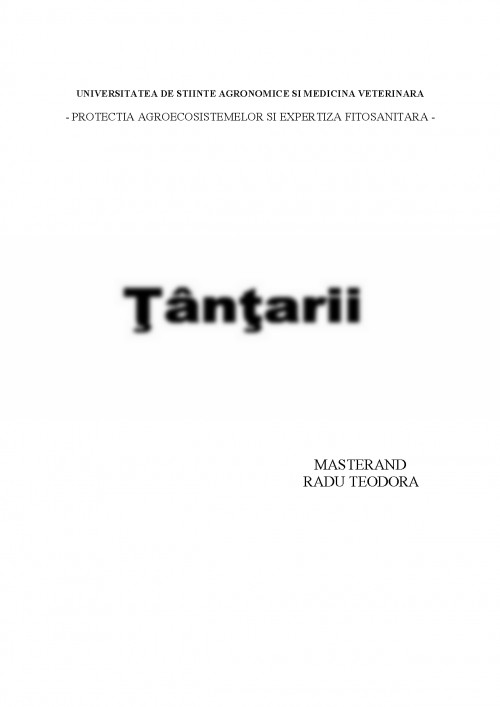 Referat: Țânțarii (#316084)