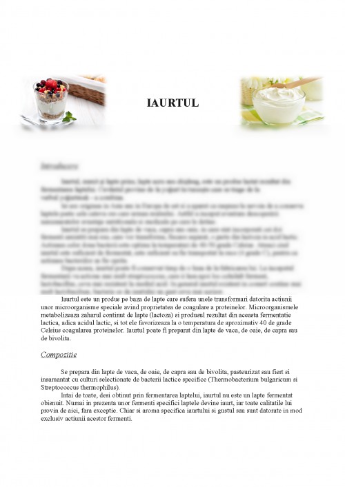 Referat: Iaurtul (#316434)