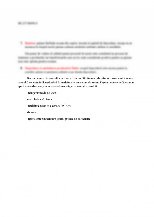 Referat: Procesul tehnologic de fabricare a pâinii (#317684)
