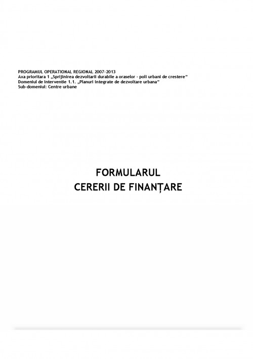 Proiect: Proiecte în sectorul public - cerere de finanțare (#317957)