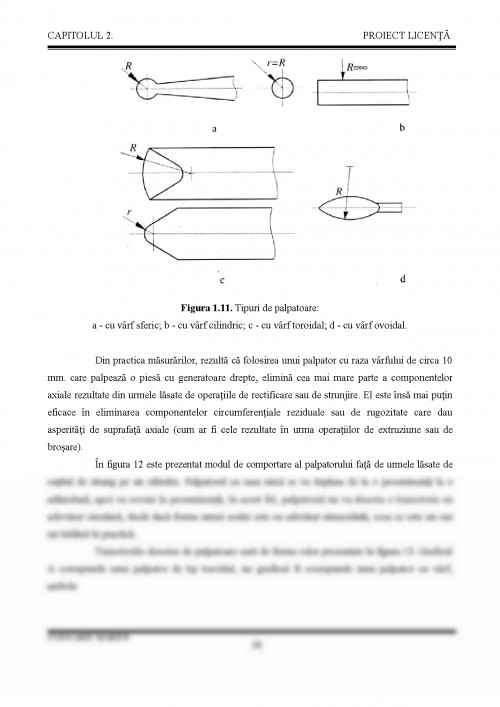 Licența: Abaterea de la circularitate a suprafețelor elementare ...
