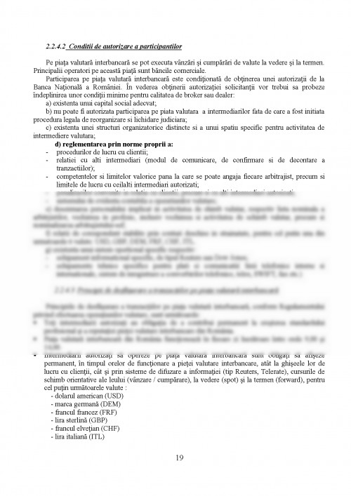 Licența: Piața valutară din românia. Apariție și dezvoltare (#319683)