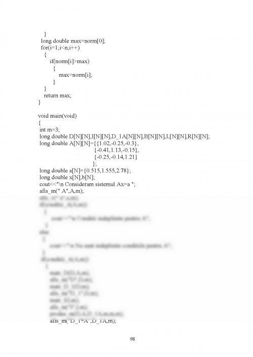 Licența: Sisteme de ecuații lineare rezolvate cu ajutorul metodelor ...