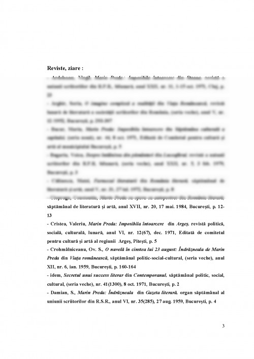 Licența: Realismul rural prezentat de Marin Preda (#322396)