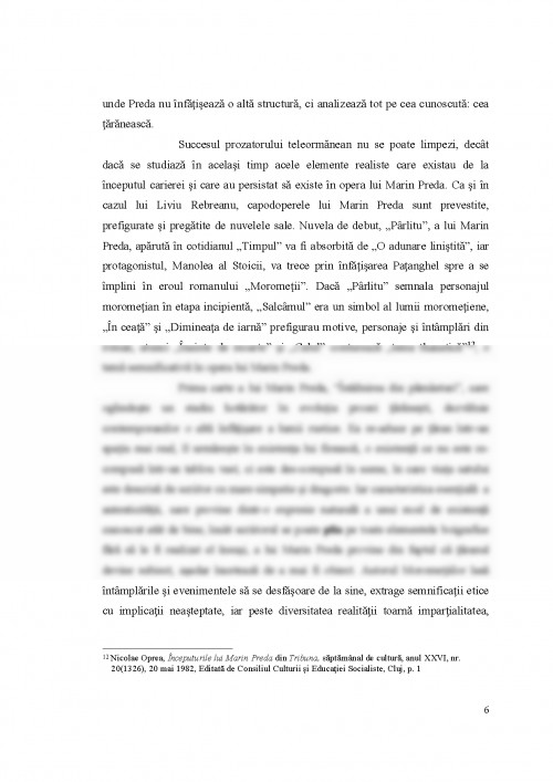 Licența: Realismul rural prezentat de Marin Preda (#322396)