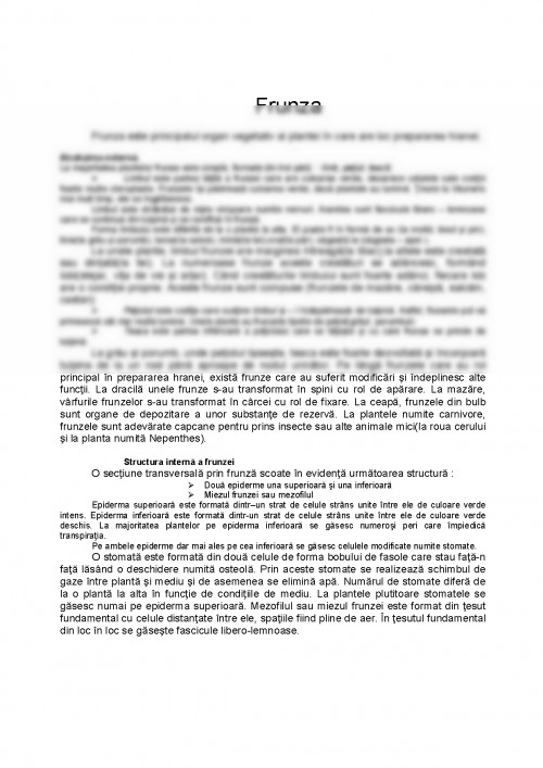 Referat: Frunza (#322706)