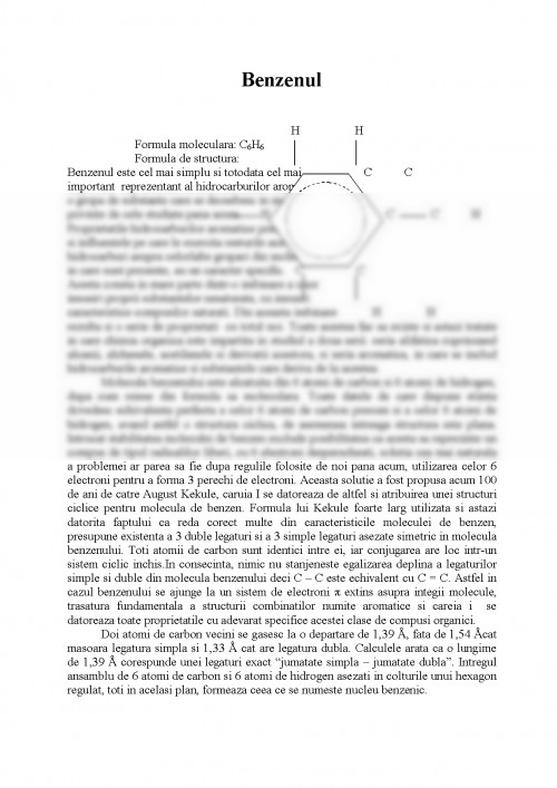 Referat: Benzenul (#322839)