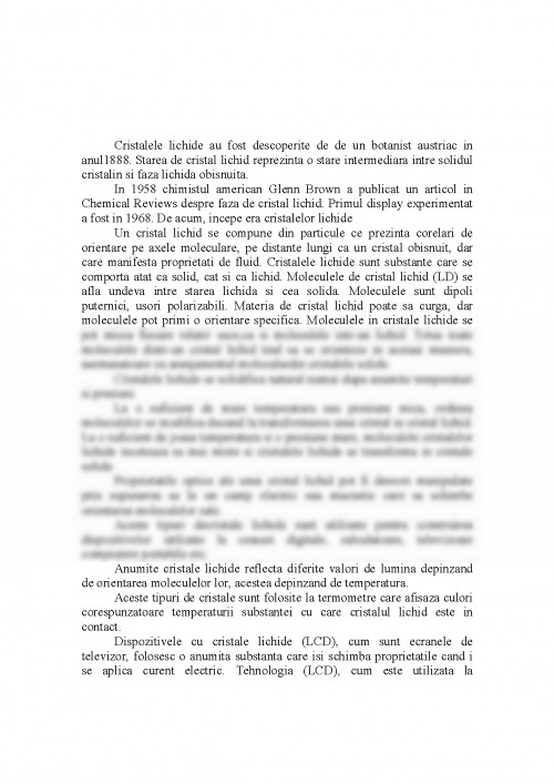 Referat: Cristale Lichide (#322876)
