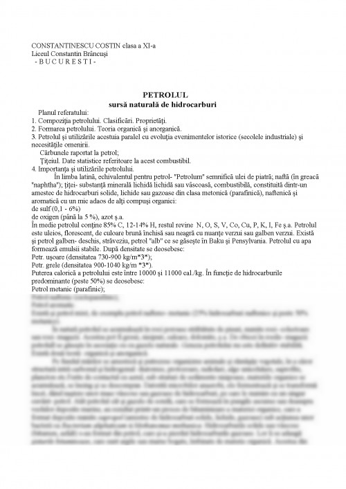 Referat: Despre Petrol (#322881)