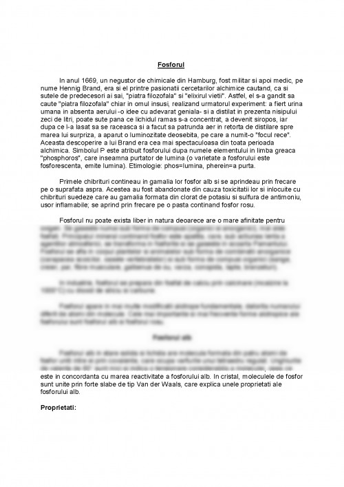 Referat: Fosforul (#322889)