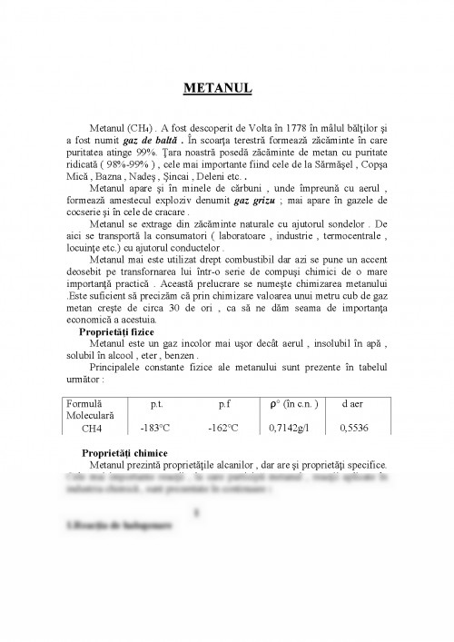 Referat: Metanul (#322906)