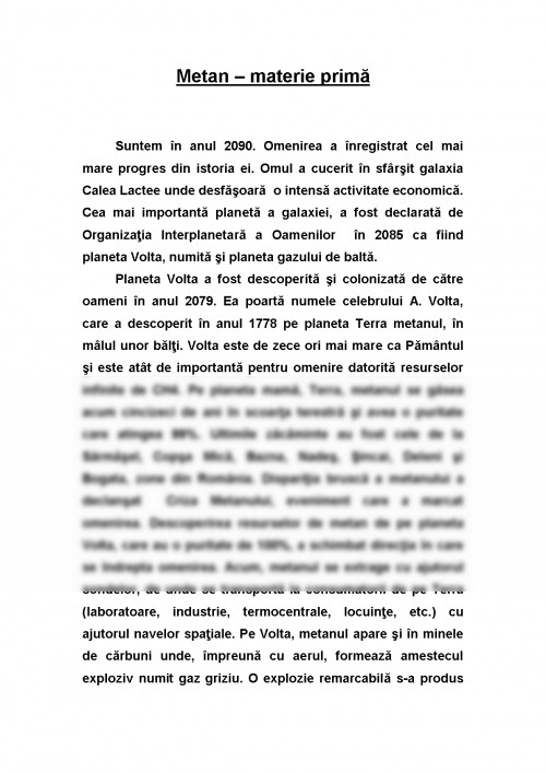 Referat: Metanul materie primă (#322907)