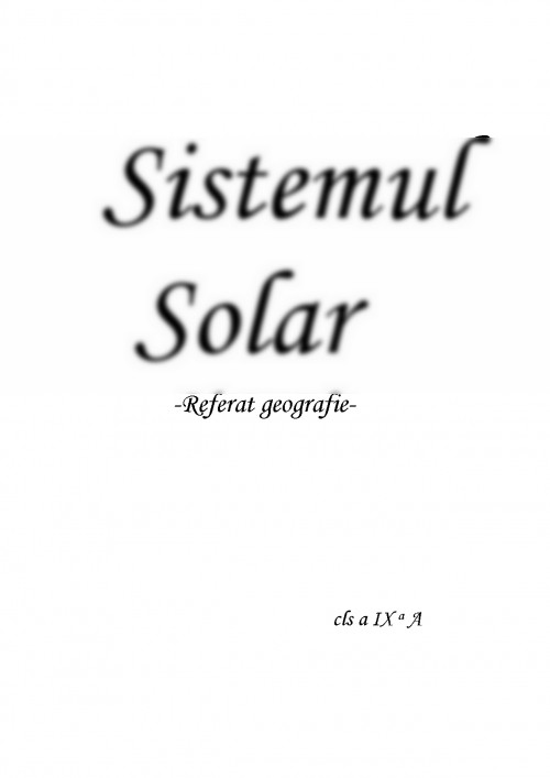 Referat: Istoria Sistemului Solar (#323602)
