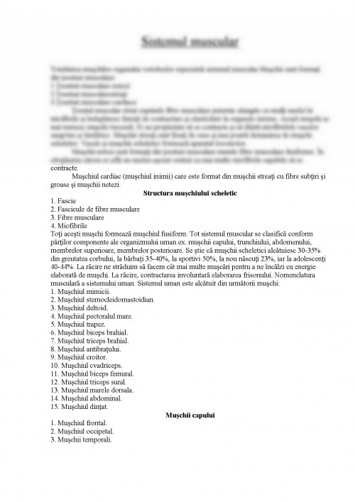 Referat: Sistemul Muscular (#323903)