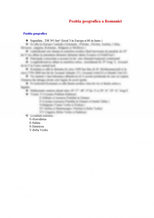 Referat: Geografia României (#325334)