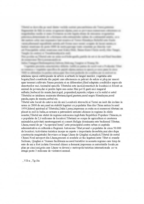 Referat: Podișul Tibet (#325477)