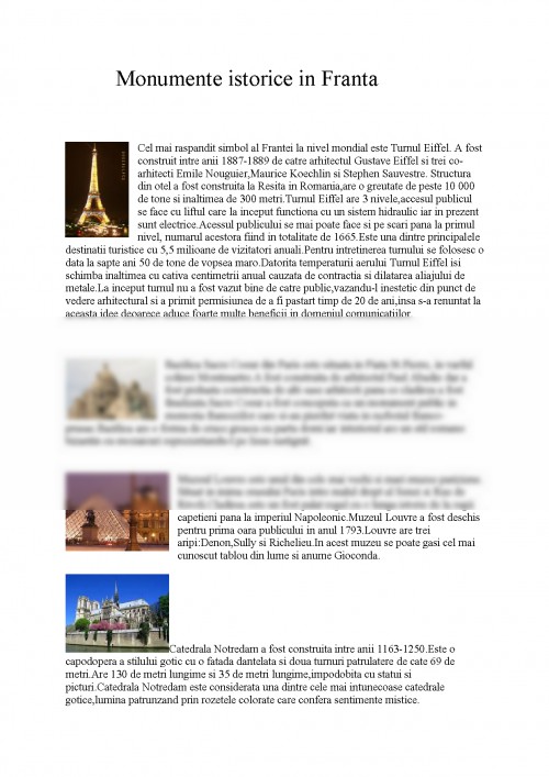 Referat: Monumente istorice în Franța (#325704)