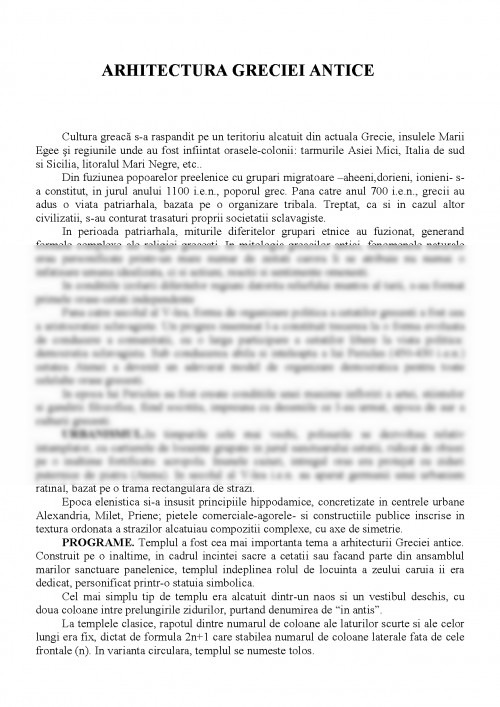 Referat: Arhitectura Greciei antice (#325801)