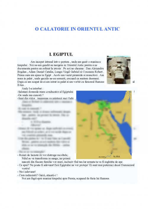 Referat: O călătorie în orientul antic (#326096)