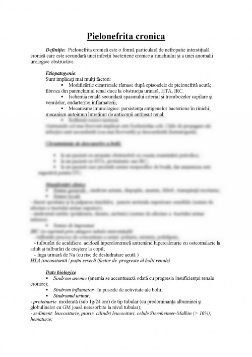 Referat: Pielonefrită cronică (#326580)