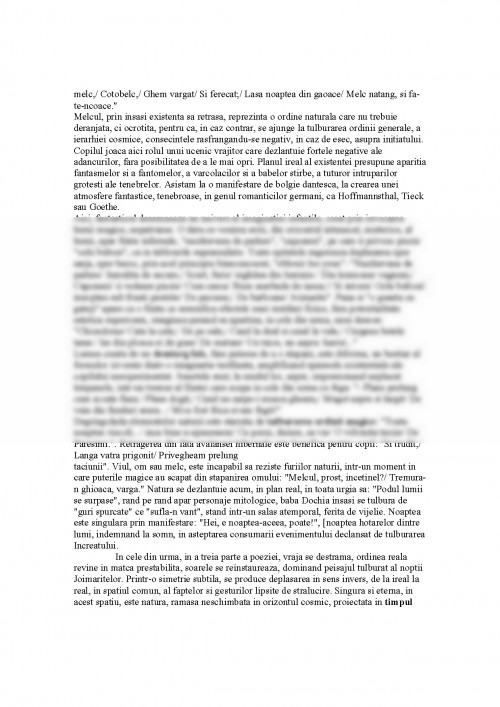 Referat: După melci (#327368)