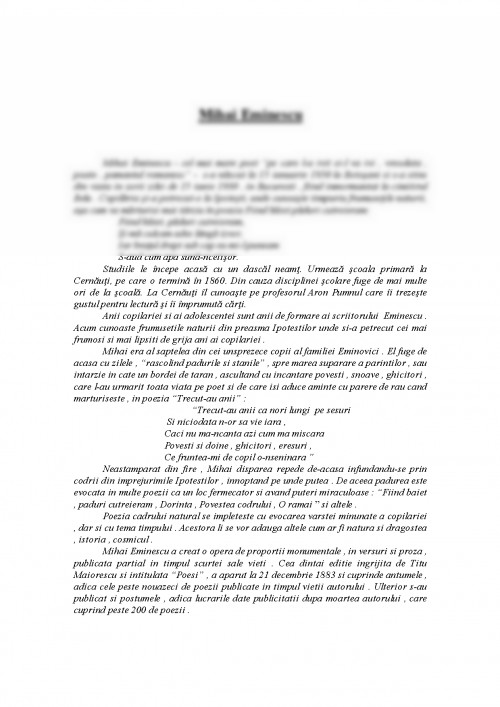 Referat: Mihai Eminescu (#327812)
